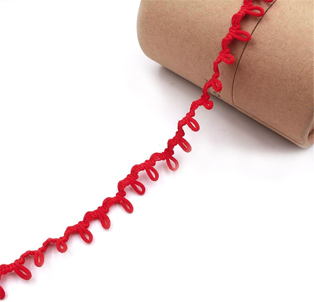 Looped Fastening Trim 1/2" Button Loop Sold by Yard - Red - Etsy