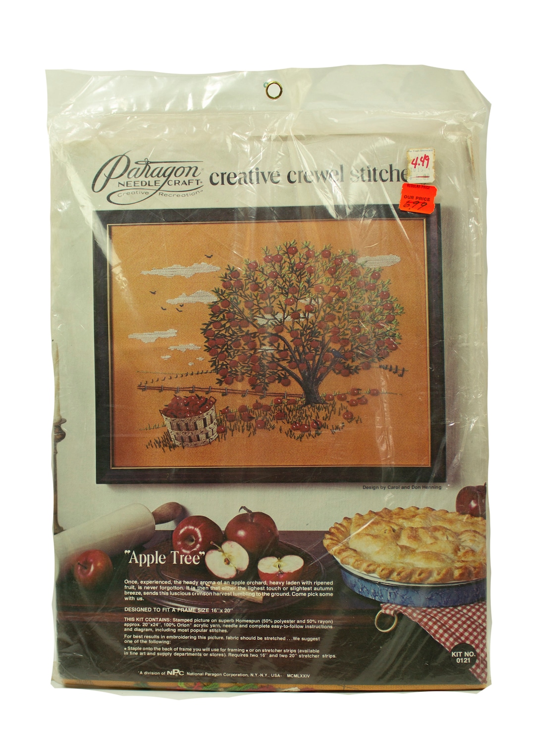 Vintage Paragon Crewel Stitchery Embroidery Kit 0121 Apple Tree New ...
