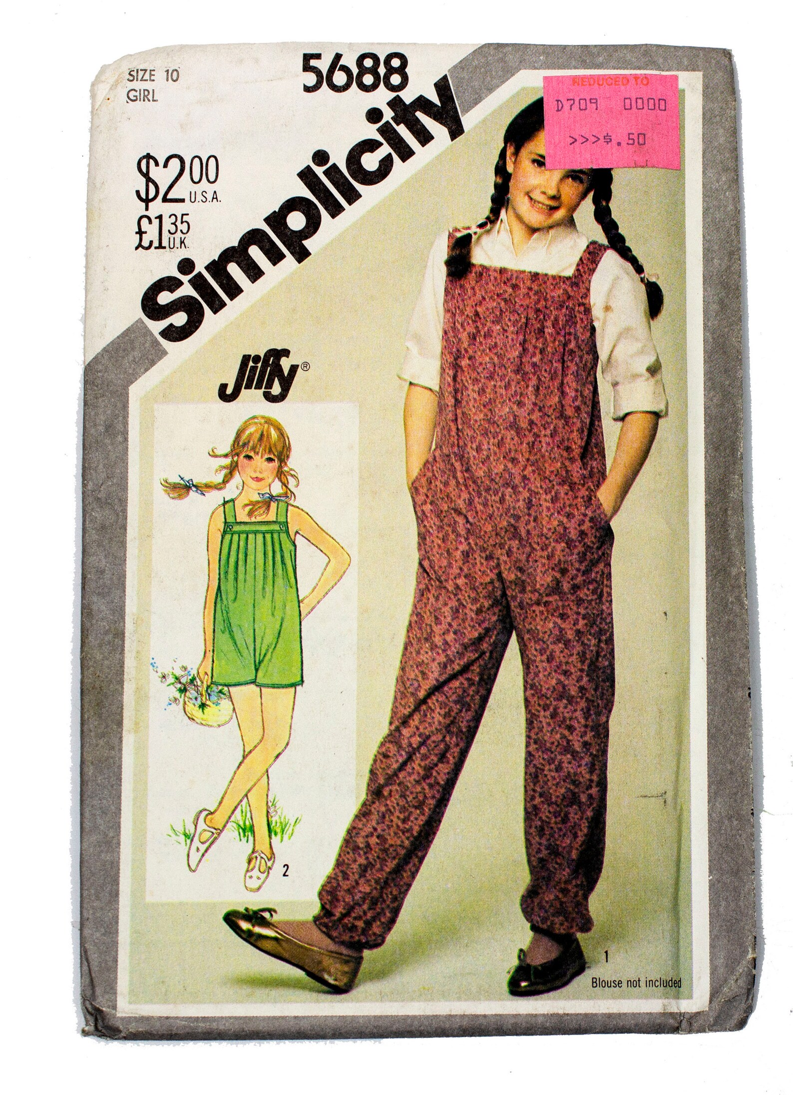 Simplicity 5688 Girls Jiffy Pull On Jumpsuit Uncut Girl Size | Etsy