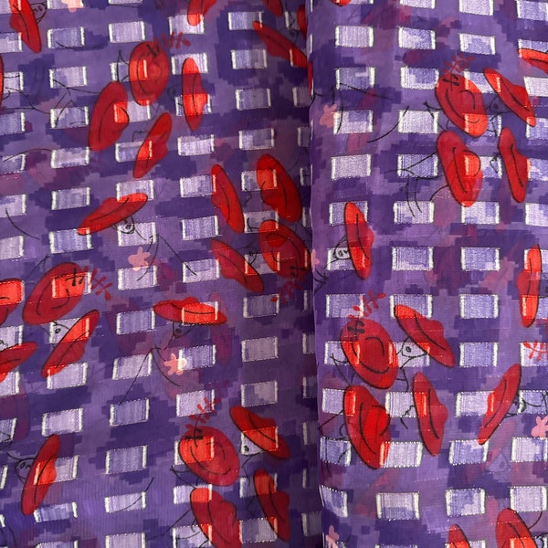 Red Hat Society Fabric - Etsy