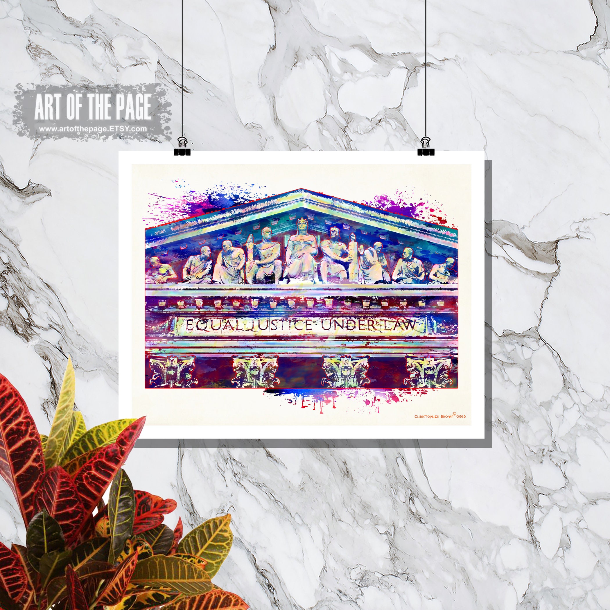 Law Print, Supreme Court Building Frieze - Watercolor -11" X 14 ...
