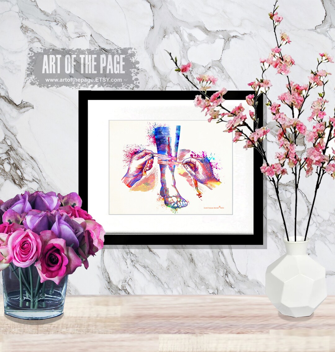 Vintage Anatomy Print: Dressing a Wound Watercolor Art, 8.5" X 11" - Etsy