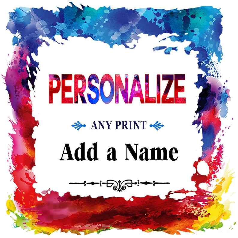 Personalize Any Print by Adding a Name - Etsy Sweden