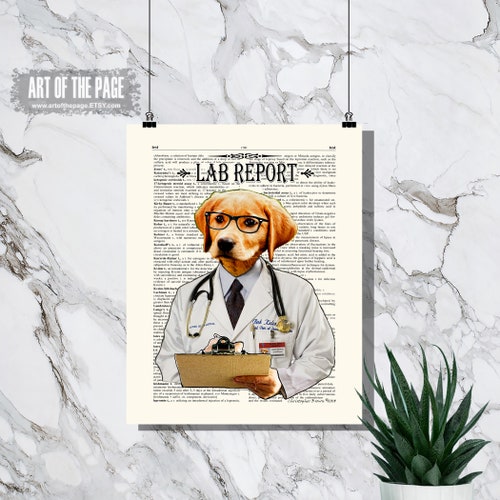 Doctor Dog Print lab Report 8.5 X 11 - Etsy