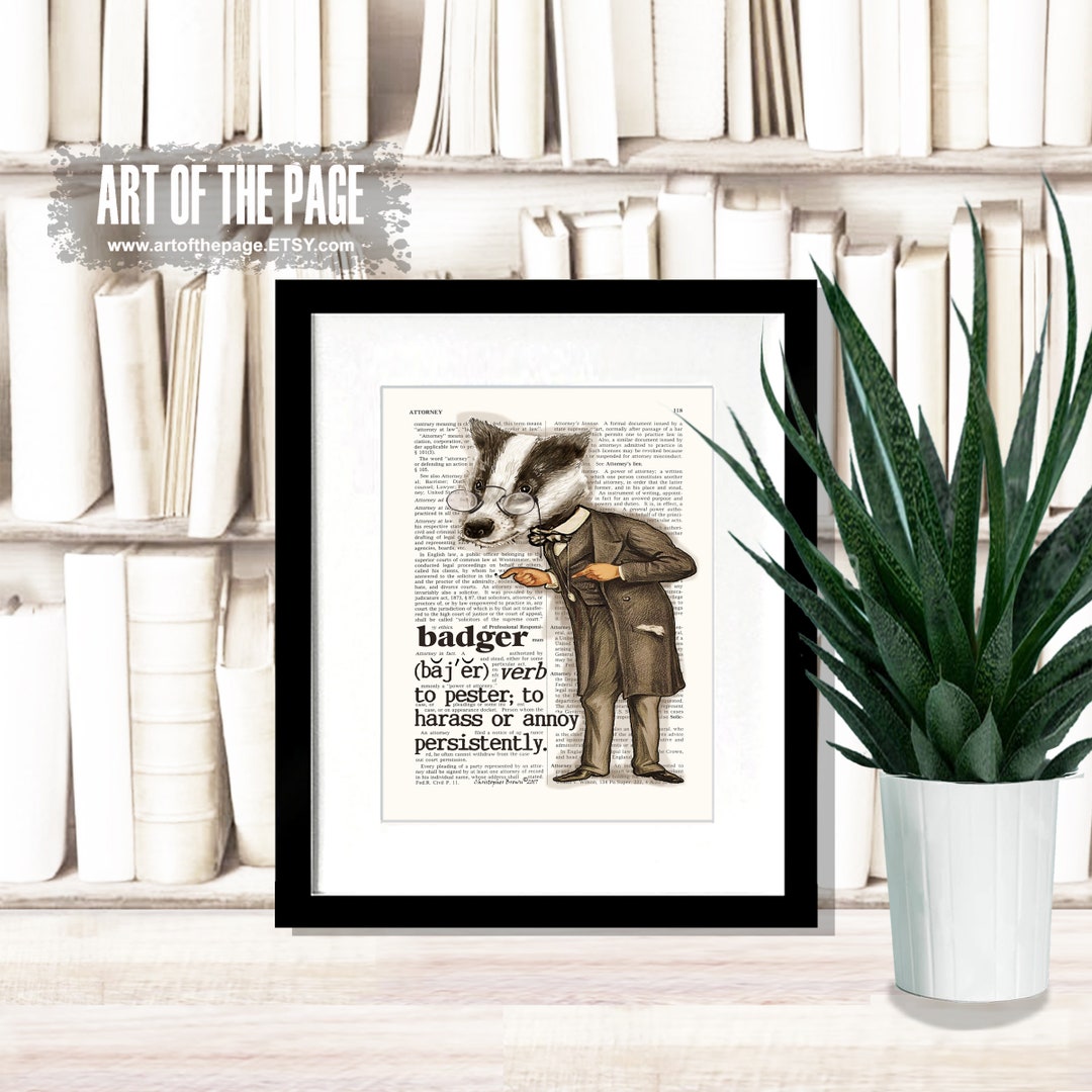Lawyer Print, to Badger the Witness Definition, 8.5x11 Print, Lawyer ...