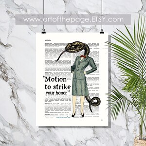 Lawyer Print , "motion to Strike - Female", Lawyer Gift, Funny Lawyer ...