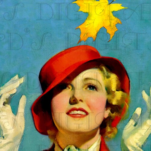 Deco FLAPPER. VINTAGE Illustration. Art Deco Digital Christmas | Etsy
