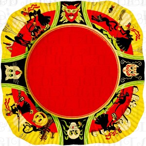 RARE! Devil/witches/black Cats 1920s Vintage Halloween Plate. Vintage ...