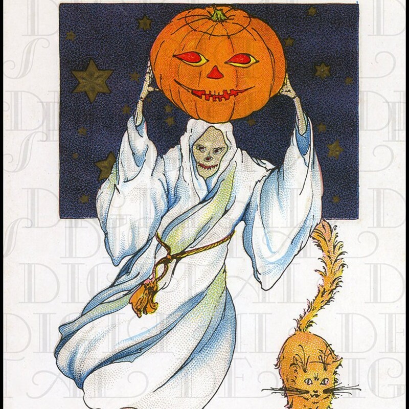 Halloween Postcards - Etsy