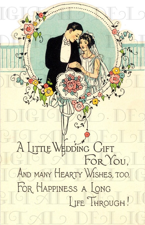 Vintage Bride Groom Illustration