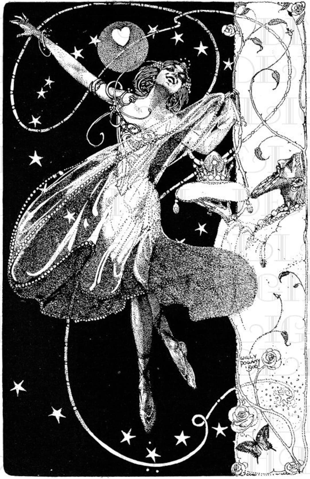 AMAZING Willy Pogany Fairy Tale Illustration. Celestial Fairy. Vintage ...