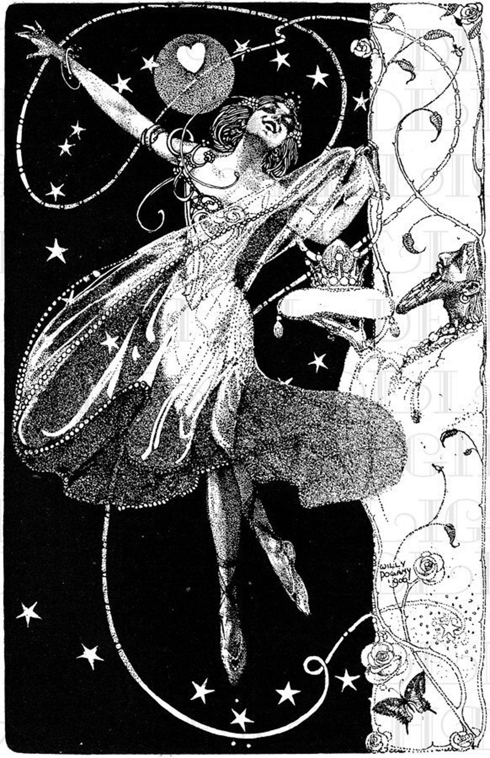 AMAZING Willy Pogany Fairy Tale Illustration. Celestial Fairy. Vintage ...