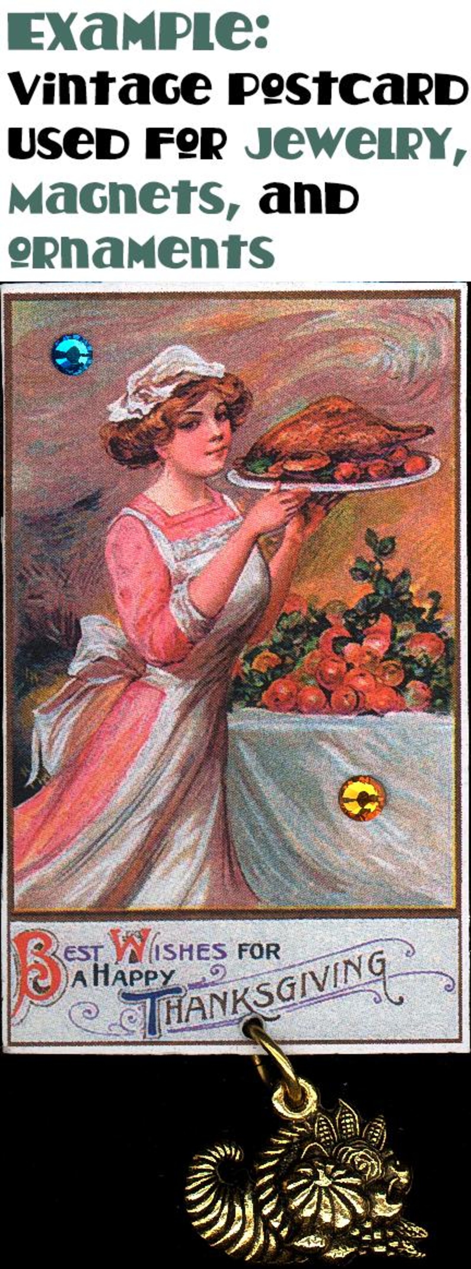 Seated Indian Maiden Thanksgiving Postcard VINTAGE Illustration ...