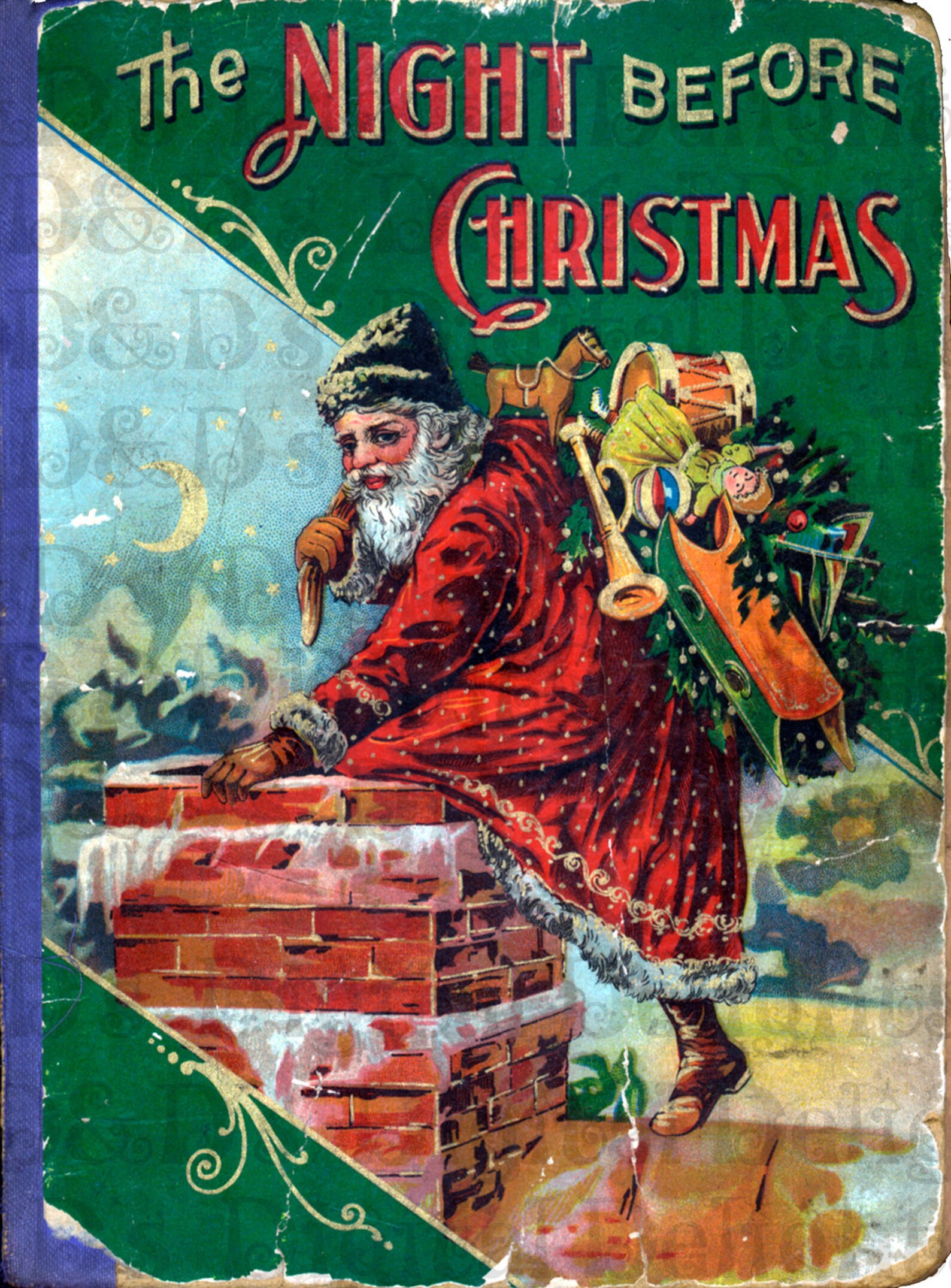 LARGE Wonderfully Worn Night Before Christmas Book Cover Etsy large-wonderfully-worn-night-before-christmas-book-cover-etsy