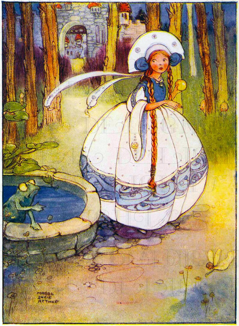Adorable FROG Prince! Fairy Tale Vintage ILLUSTRATION. Fairy Tale ...