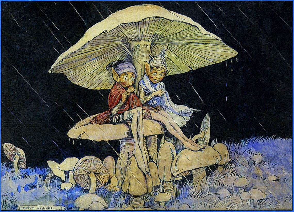 Vintage Elf ILLUSTRATION. Digital Vintage Elf Download. - Etsy