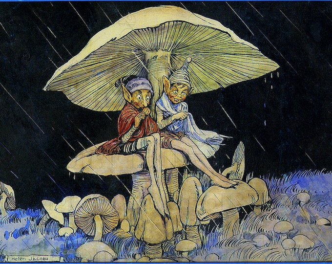 Vintage Elf ILLUSTRATION. Digital Vintage Elf Download. Vintage Digital ...