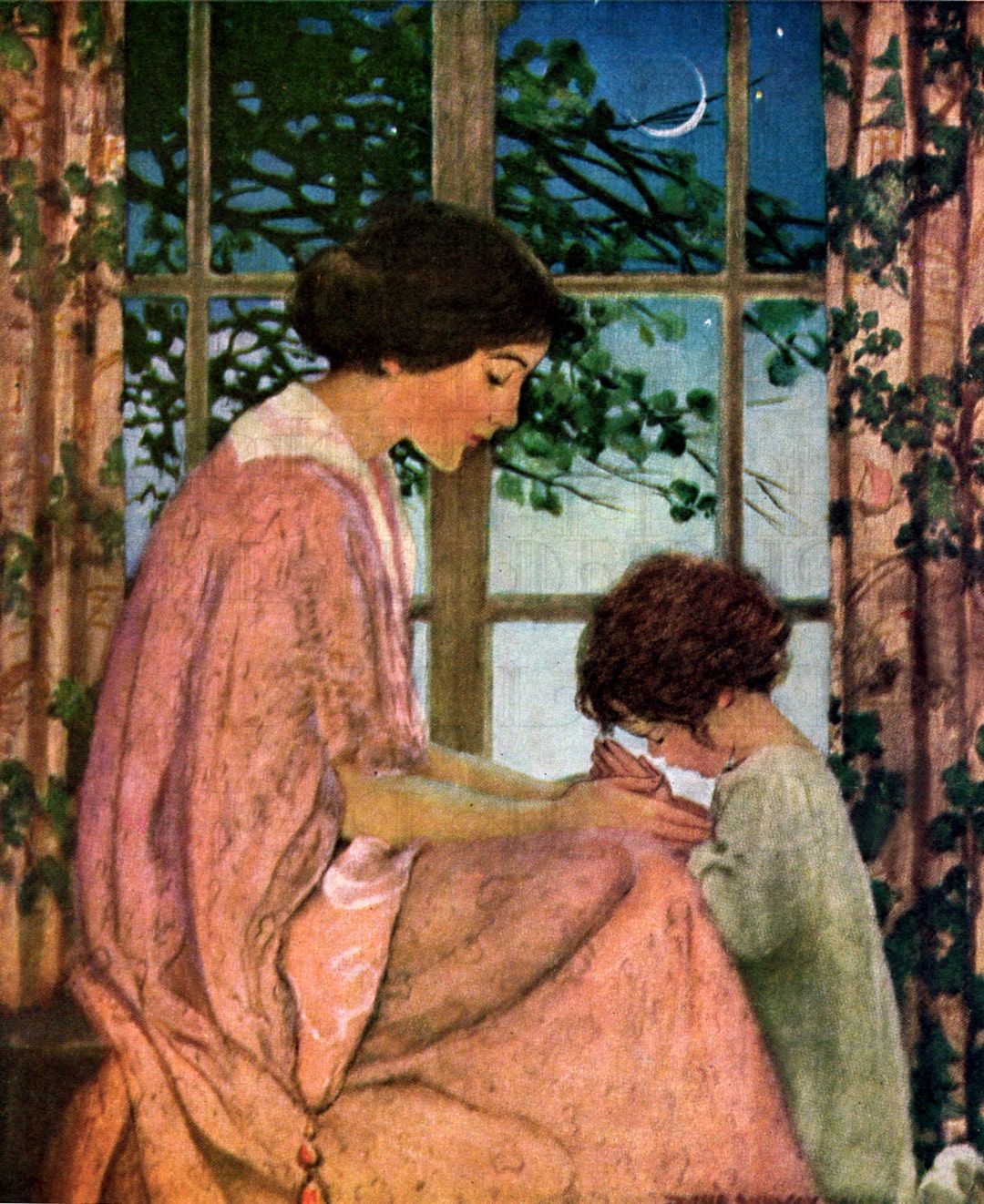 Jessie Wilcox Smith Print: Mother and Praying Child Vintage ...