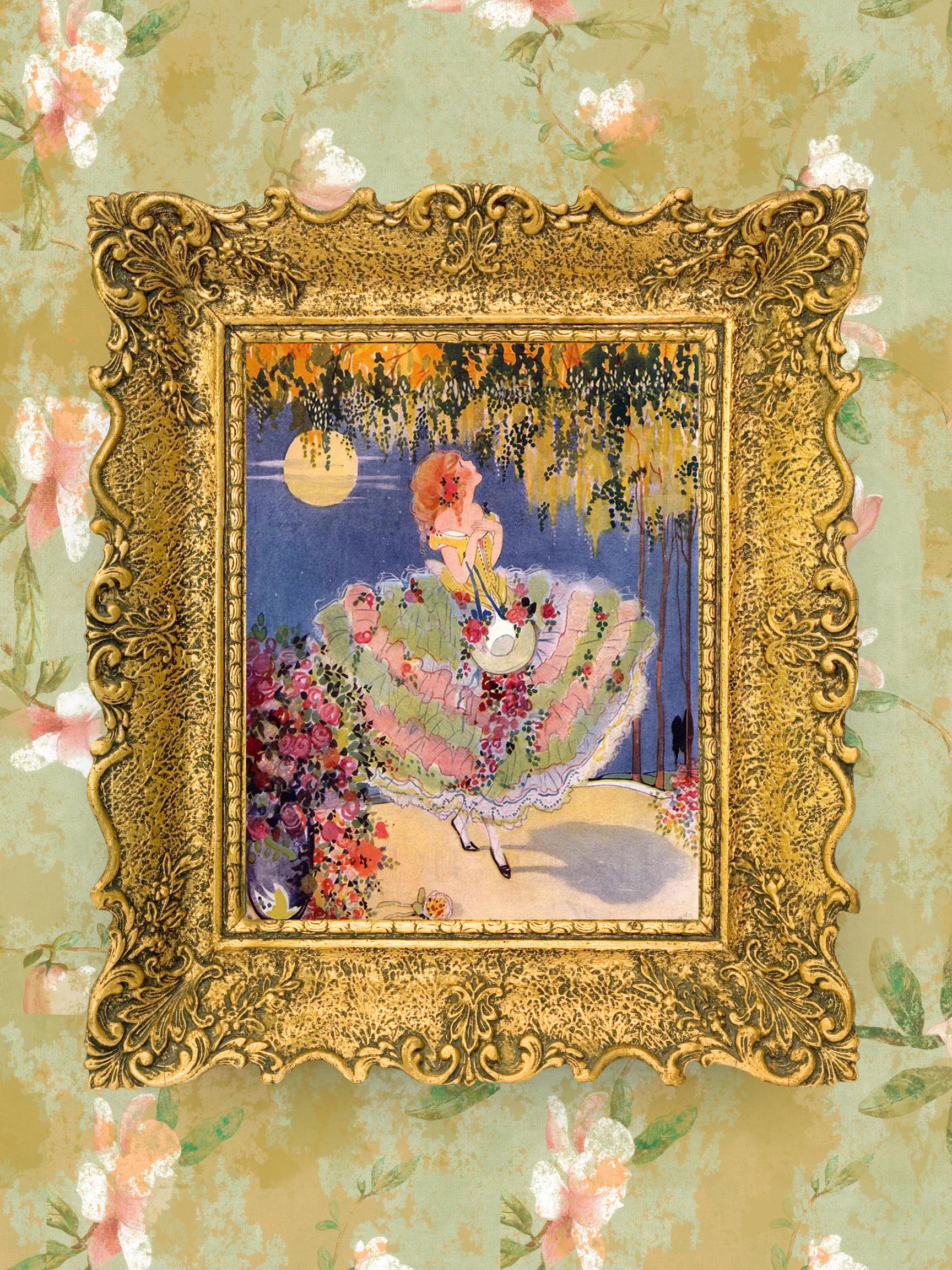 RARE Splendiferous STUNNING Lady in Moonlight! Vintage Digital ...