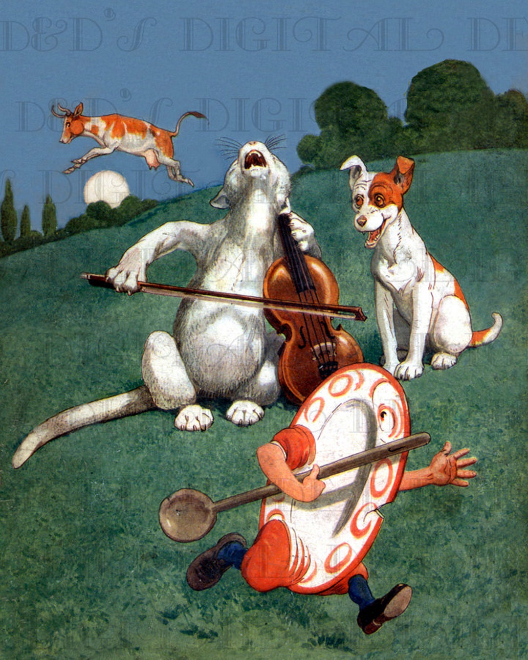 RARE. Spectacular HEY Diddle Diddle! Mother Goose VINTAGE Digital ...