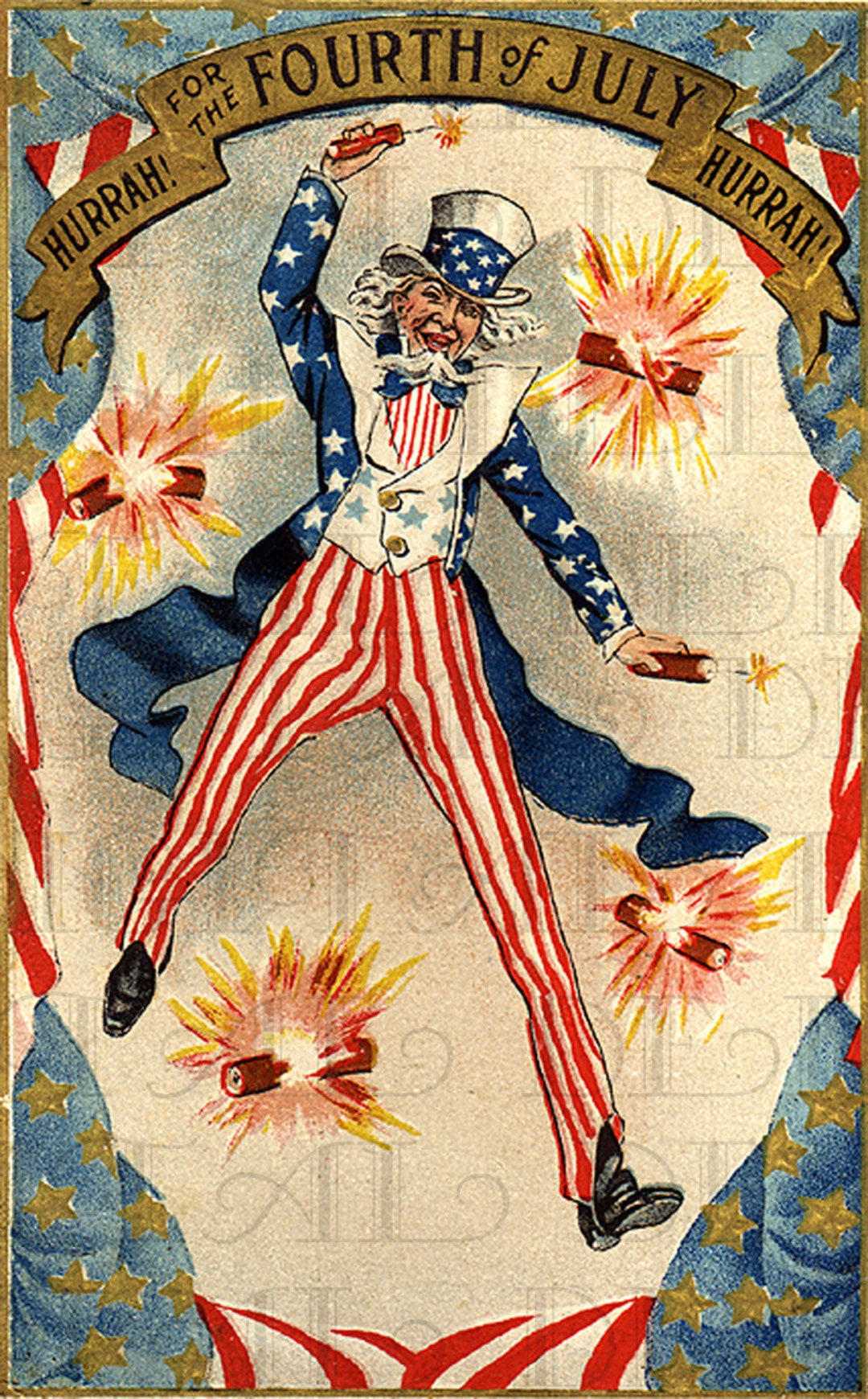 My FAV Uncle Sam 4th of July Vintage Illustration Fourth of July ...