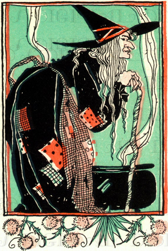 Wonderful WITCH From 1920s Vintage Child's Magazine | Etsy