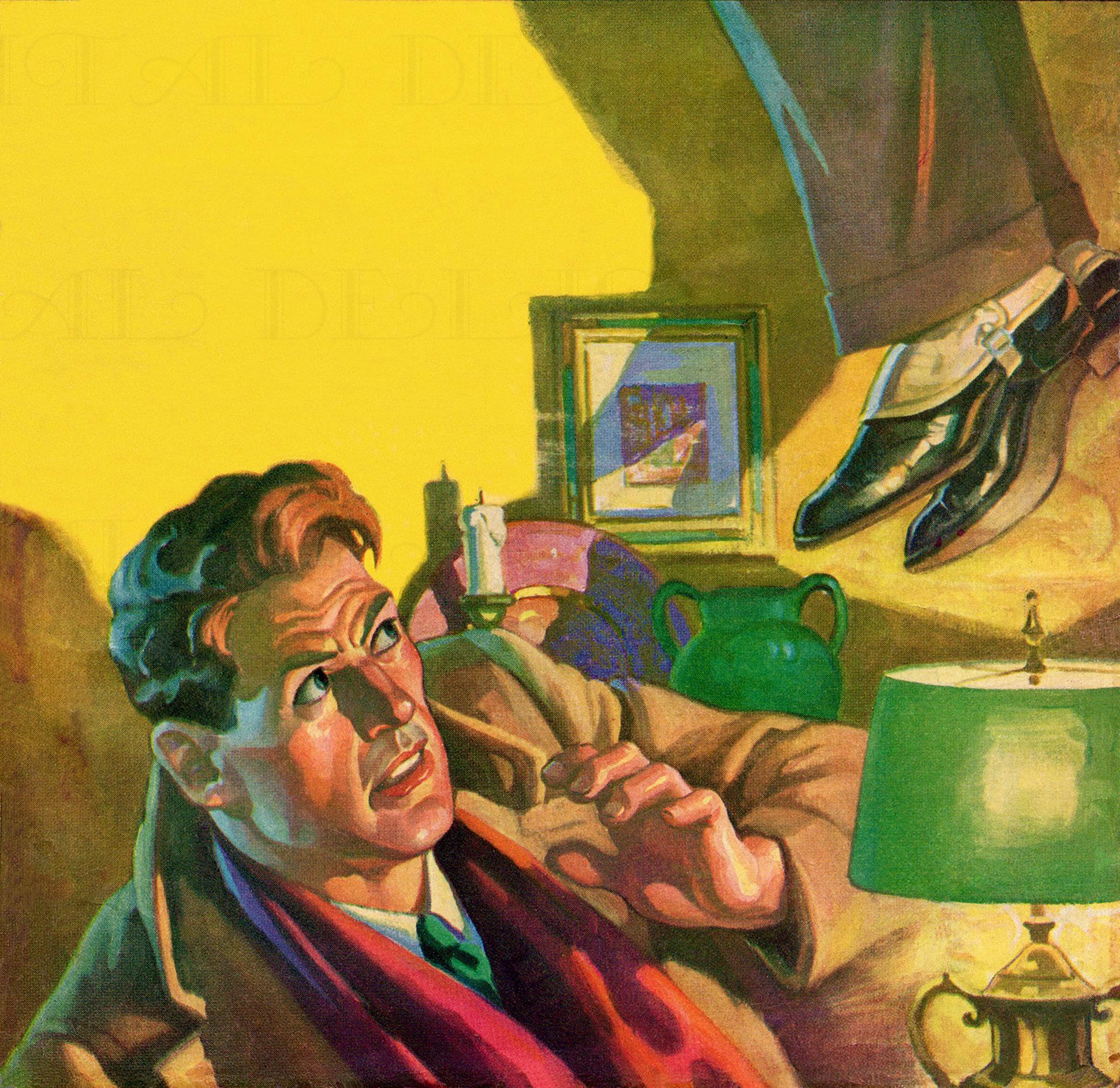 Vintage Pulp Fiction Magazine Cover Art Print: Detective Theme (digital ...