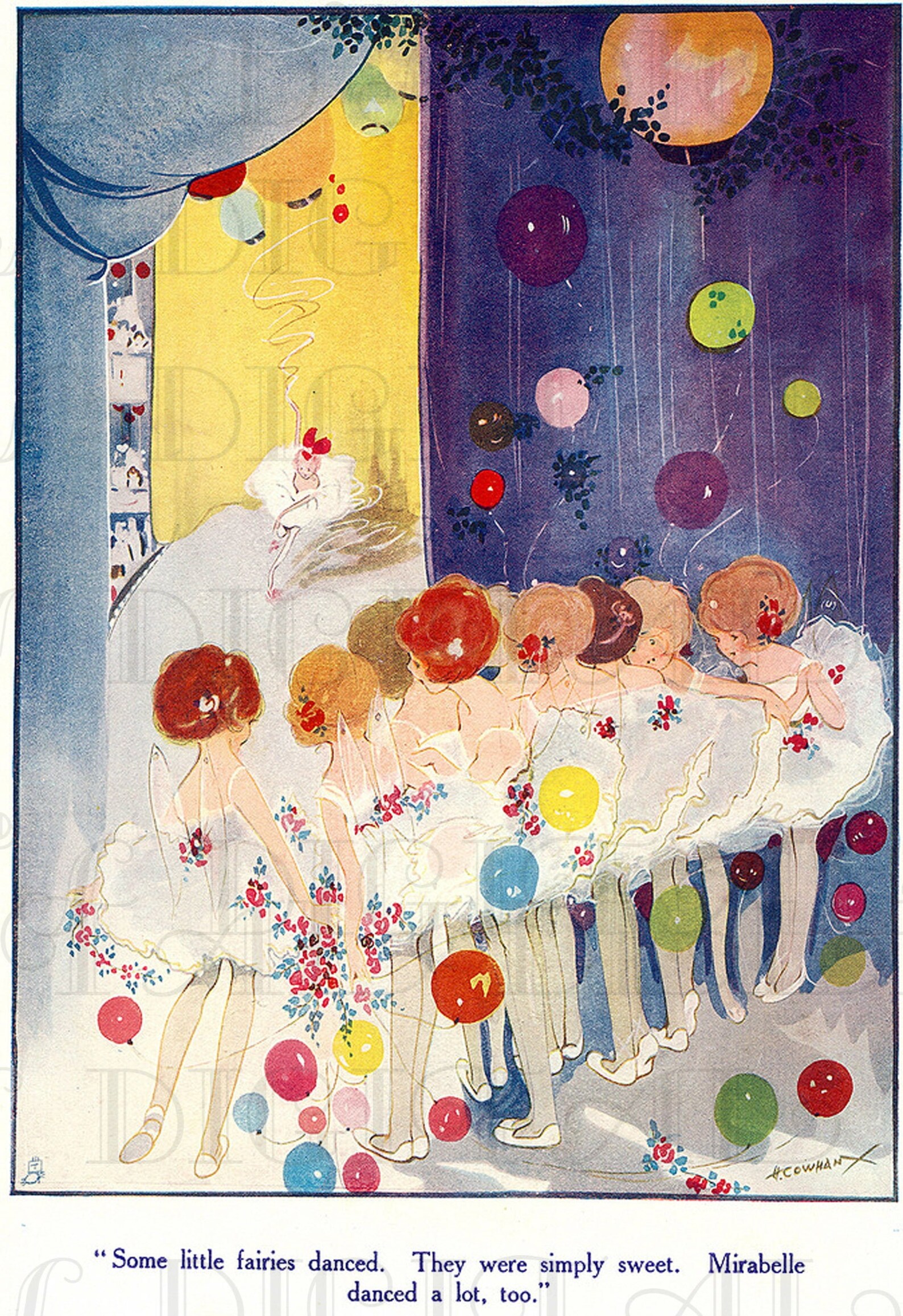 RARE Stunning Hilda Cowham Dancing Fairies//vintage Fairy Tale - Etsy