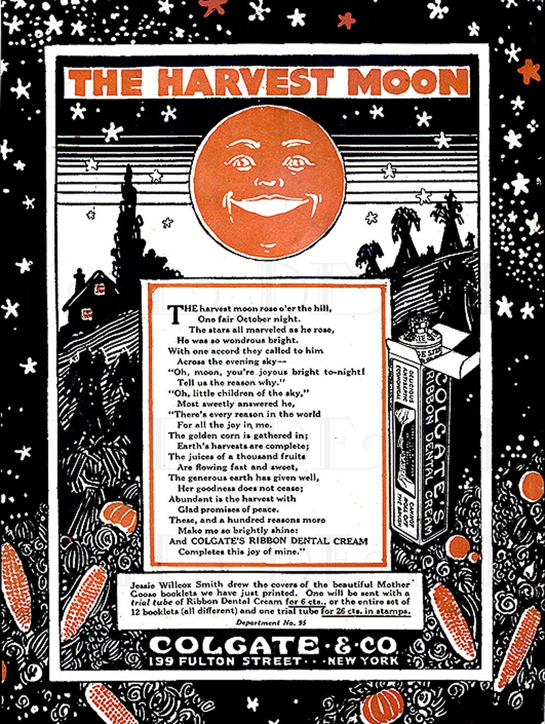 RARE VINTAGE Halloween Digital Download. Colgate Ad. Harvest Moon. - Etsy
