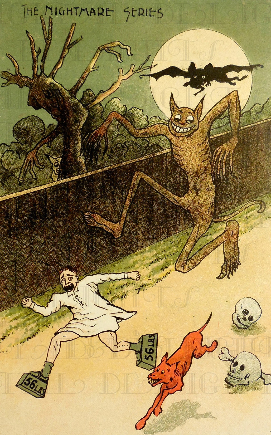 RARE VINTAGE Halloween Digital Download. Devils Chasing. Odd. - Etsy