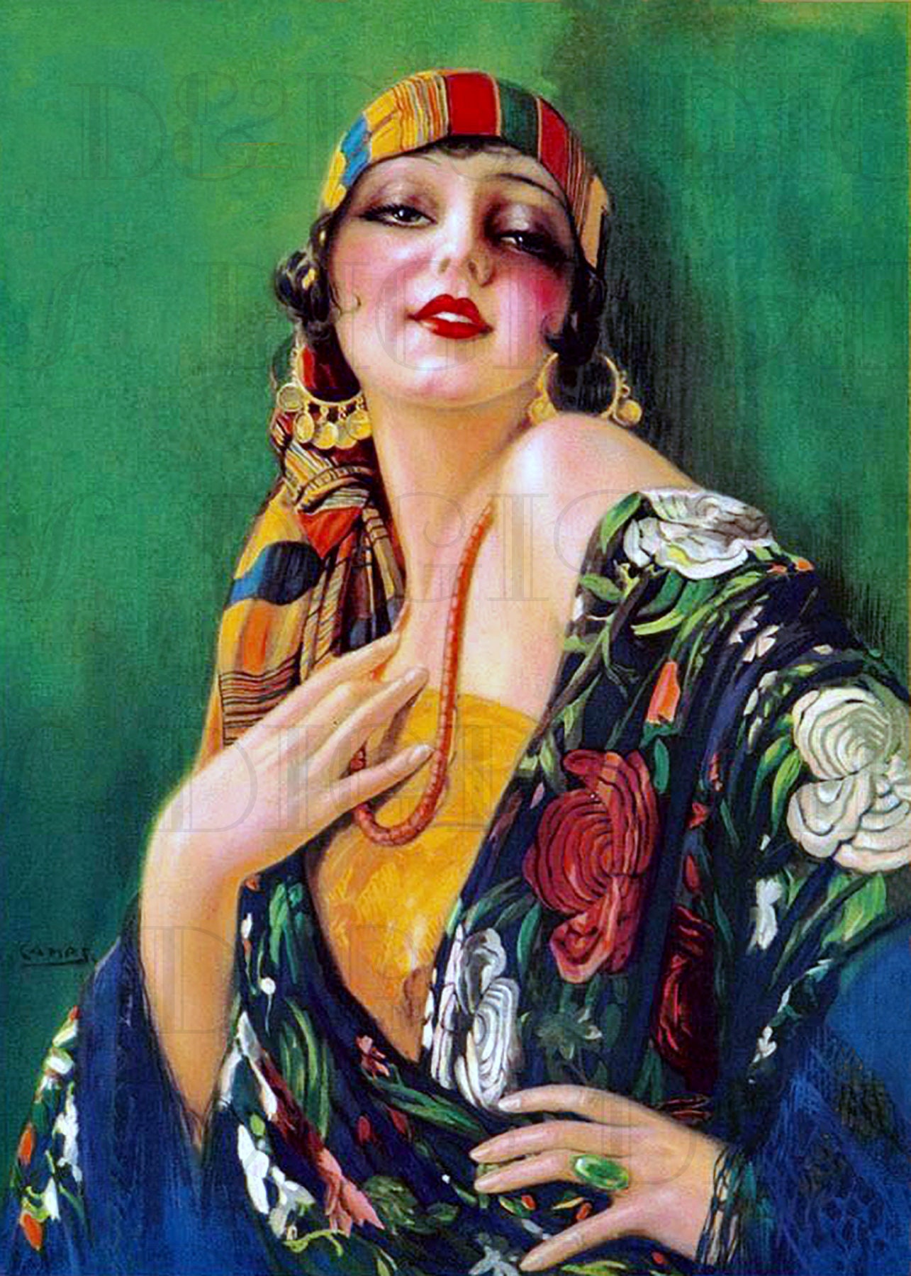 GYPSY Girl. VARGAS! Vintage Digital Gypsy FLAPPER! Digital Vargas Pinup ...