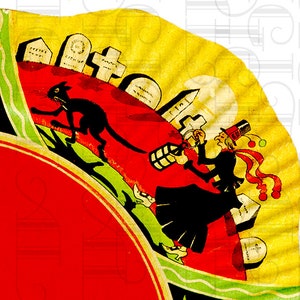 RARE Vintage Halloween Plate Digital Download: 1920s Devil, Witches ...