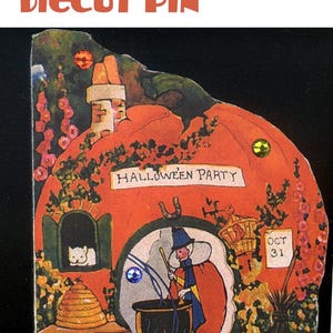 Hooray for HALLOWEEN! Vintage Black Cat Postcard Illustration: (digital ...