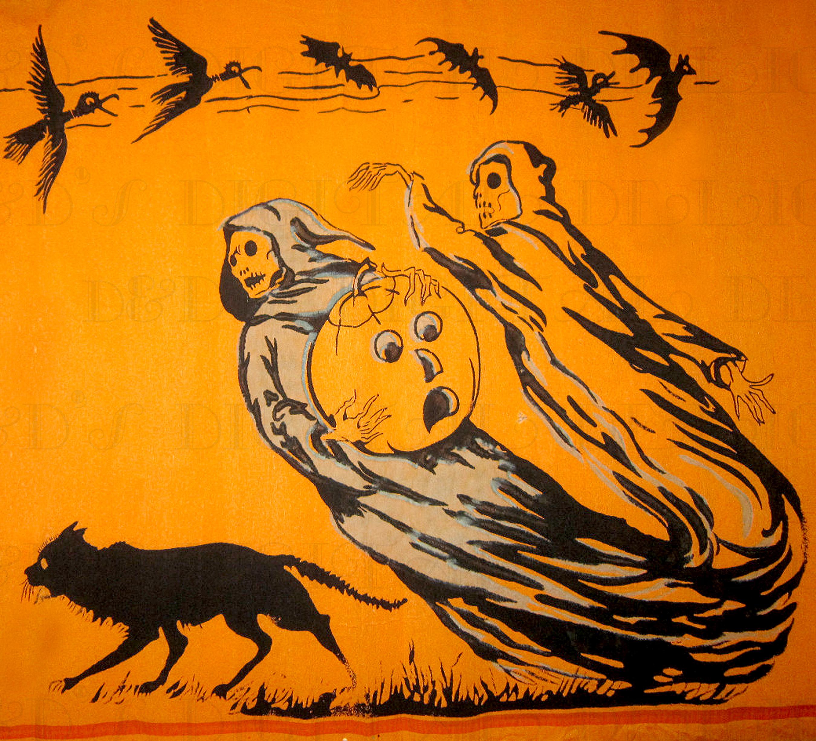 RARE Creepy Ghost Crepe Paper. HALLOWEEN Digital Download. VINTAGE ...