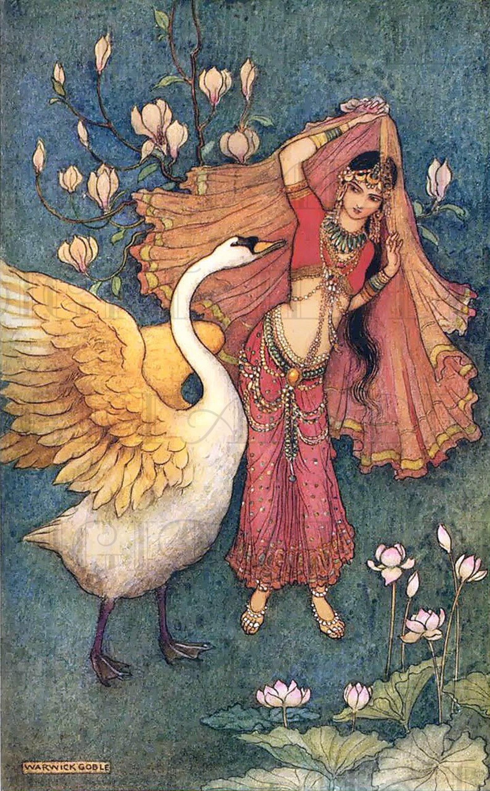Sweet Swan and LUSCIOUS Lady Warwick Goble Vintage Digital - Etsy