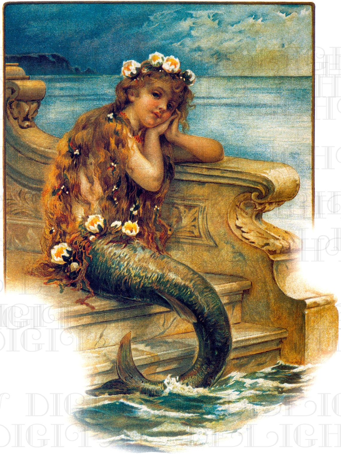 Classic VICTORIAN Little MERMAID Fairy Tale Vintage Mermaid - Etsy