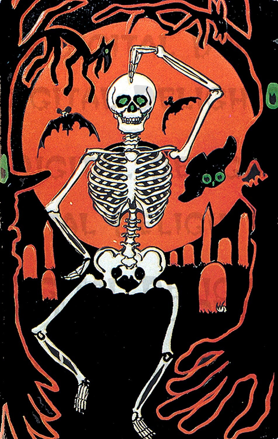 Vintage Halloween Skull