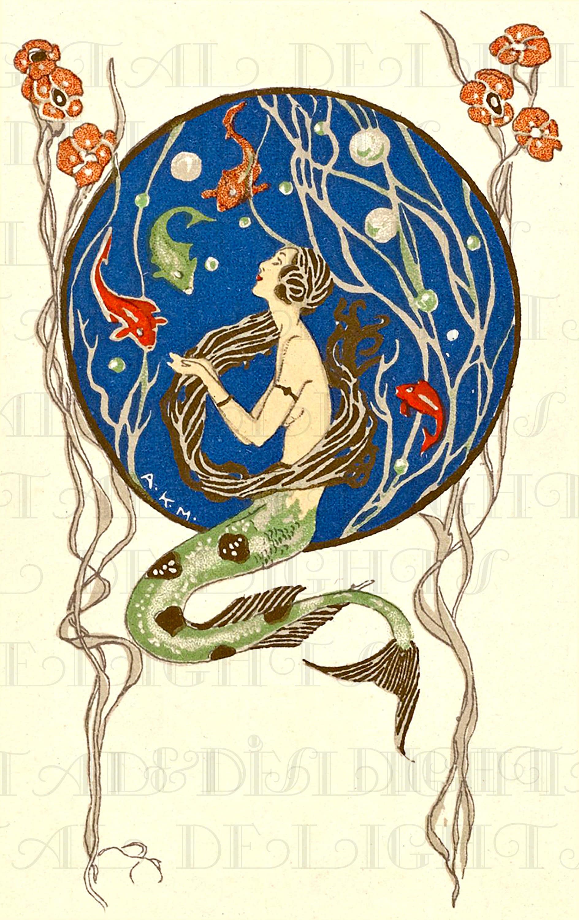 Mermaid Art Nouveau