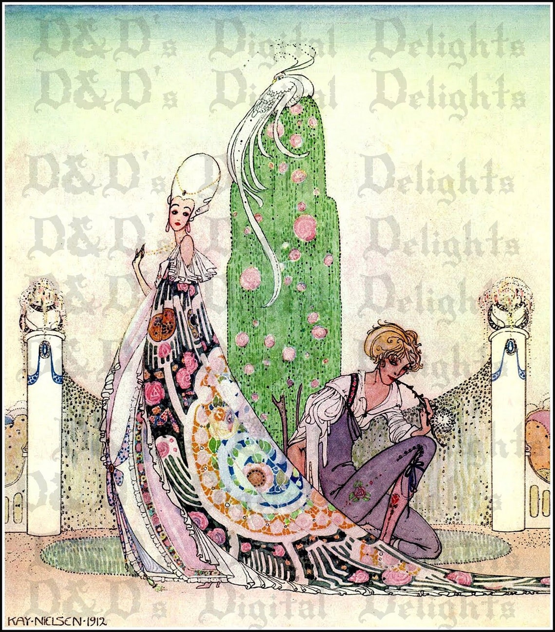 RARE. Deco Kay Nielsen Gorgeous Princess. VINTAGE Digital - Etsy