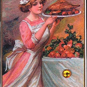 Splendid Art Deco Flapper and Fall Leaves! Vintage Digital Autumn ...