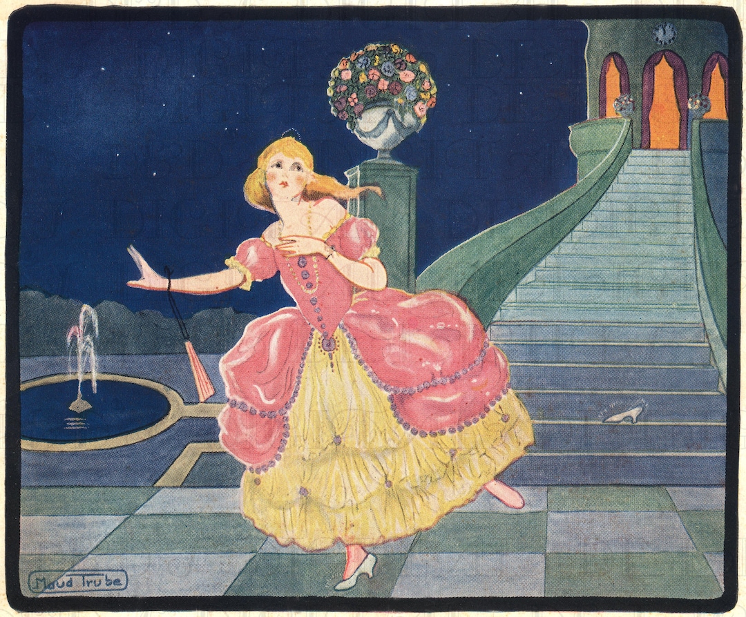 FIVE 5 PACKAGE CINDERELLA Vintage Illustrations. Digital Downloads ...