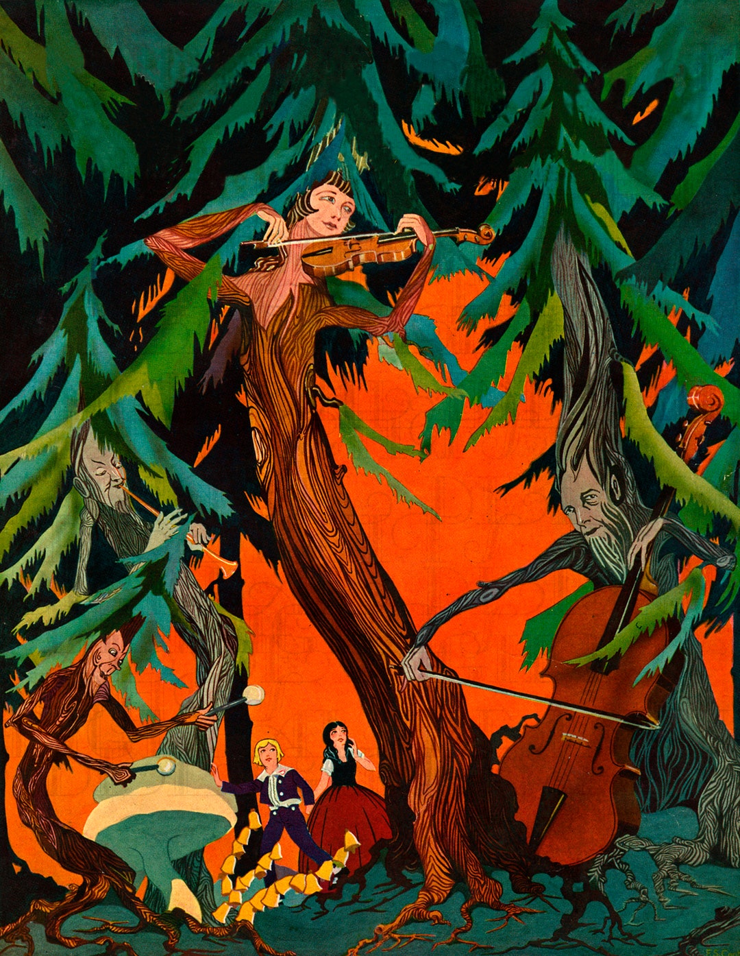 WOODSY Music! Tree Orchestra! Weird Offbeat Antique Magazine ...