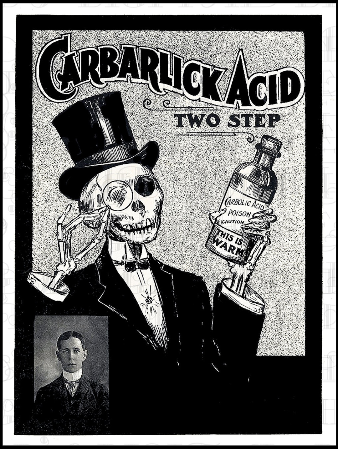 Mr. Skeleton Carbolic Acid Vintage Sheet Music Illustration: Halloween ...