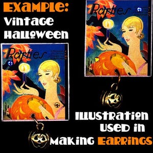 Hooray for HALLOWEEN! Vintage Black Cat Postcard Illustration: (digital ...