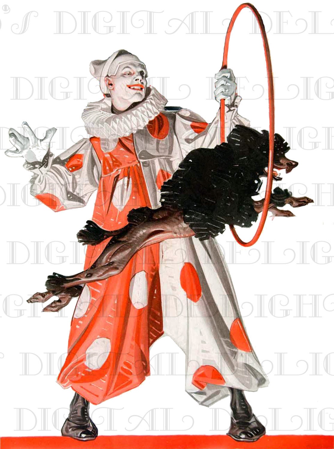 Vintage Clown Illustration