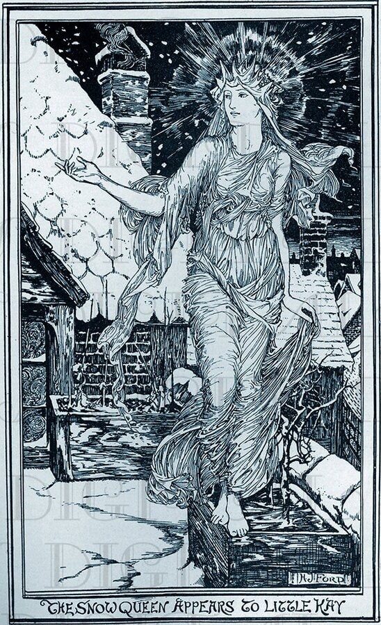 Fabulous VICTORIAN Snow QUEEN Vintage Digital Illustration. Digital ...