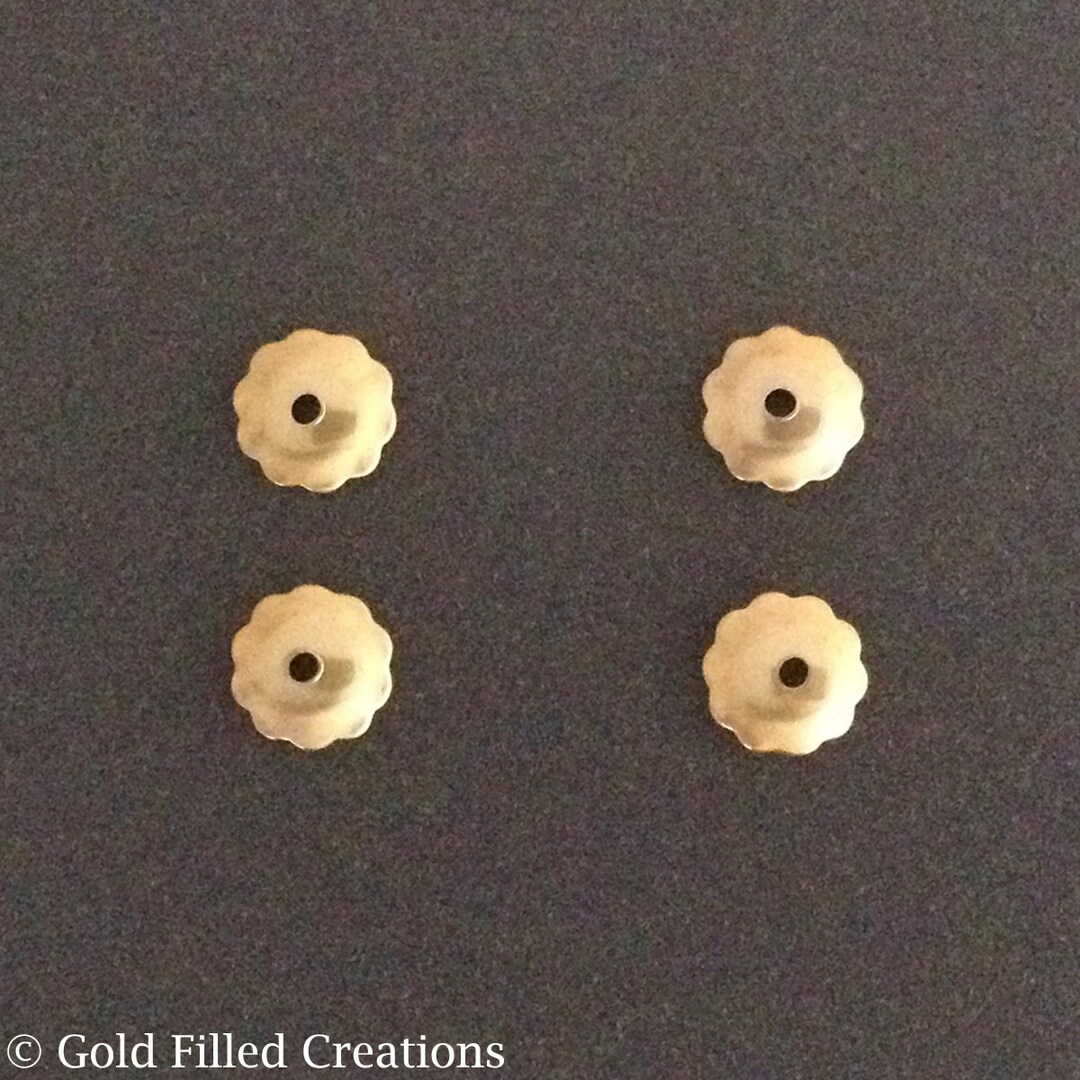 Gold Filled Dome Bead Caps 6mm Bulk , 10 50 100 Pcs 20% off , Gold Bead ...