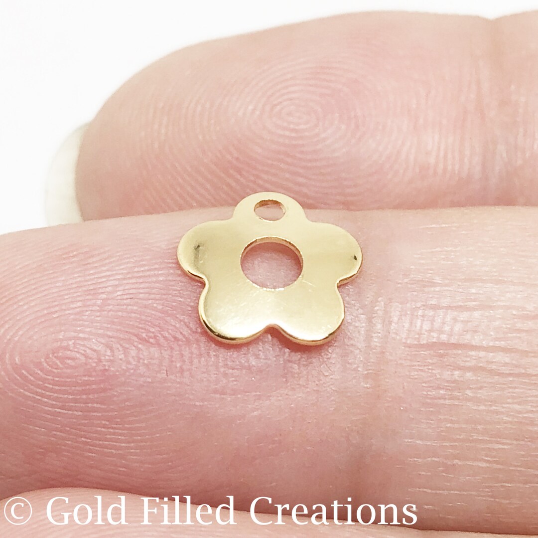 Gold Filled Flower Charms Pendants Bulk 10 50 100 Pcs - Etsy Sweden