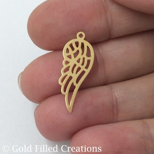 Gold Filled Wing Pendant Bulk , 5 15 50 150pcs 30%OFF, Gold Angel Wings ...