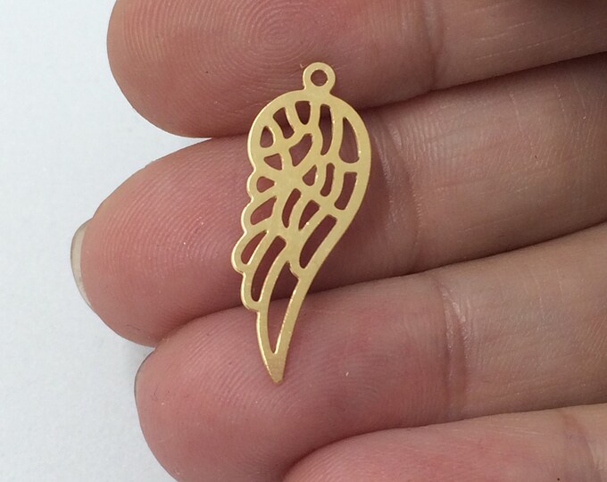 Gold Filled Wing Pendant Bulk , 5 15 50 150pcs 30%OFF, Gold Angel Wings ...
